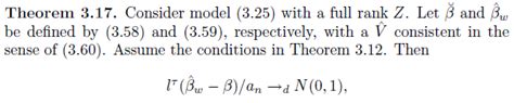 Statistics Asymptotic Normality Of Weighted Lse Theorem 317 Jun