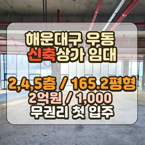 해운대구 우동 대형신축상가 임대 센텀 홈플러스 부근 해운대로 대로변 신축건물 첫 입주 네이버 블로그