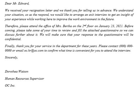 Exit Interview Letter 101 Why And How Template Business PSD Excel Word PDF
