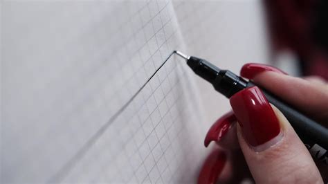 Fingers Draw A Black Line With A Pen 45852338 Stock Video At Vecteezy