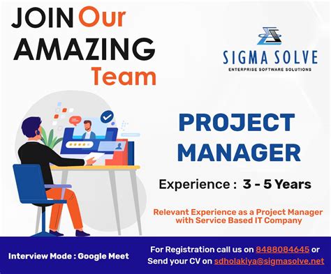Hr Sigma Solve Limited On Linkedin Sigma Solve Limited Project Manager Ahmedabad
