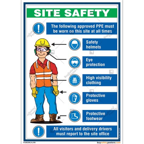 Ppe For The Workplace Safety Poster Safety Posters Fitness