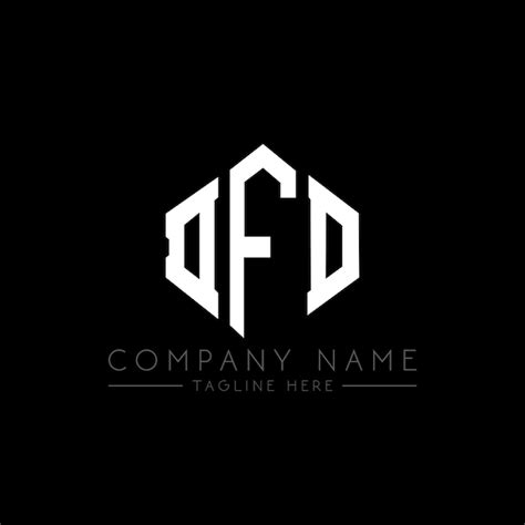premium vector dfd letter logo design with polygon shape dfd polygon