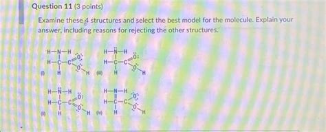 Solved Question 11 3 Points Examine These 4 Structures And