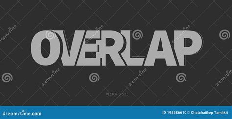 Overlap Text Design On Black Background Font Text Effect Stock Vector Illustration Of Effect