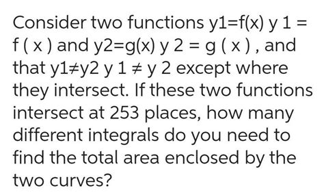 Answered Consider Two Functions Y1 F X Y 1 F X And Y2 G X Y 2 G X And