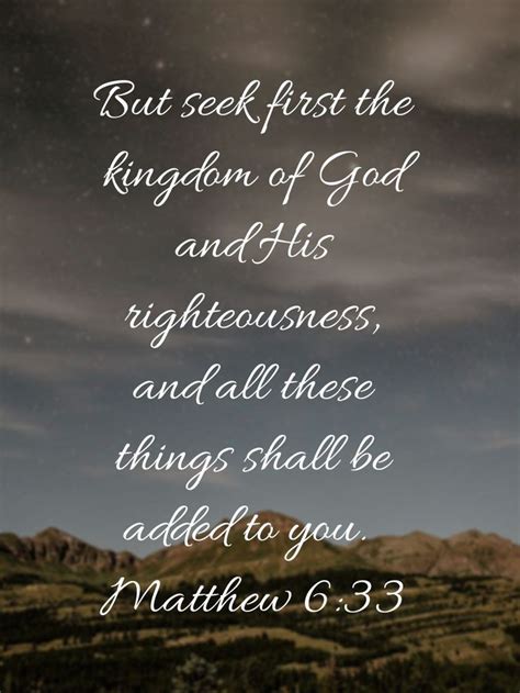 Matthew 6 33