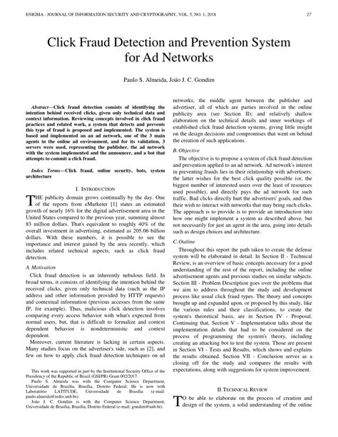 PDF Click Fraud Detection And Prevention System For Ad Networks