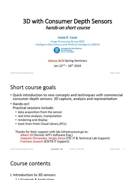 3d With Consumer Depth Sensors S1 Introduction 23t Pdf 3 D Computer Graphics Vision