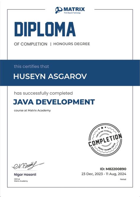 Huseyn Asgarov On Linkedin Im Excited To Share That I Finished The