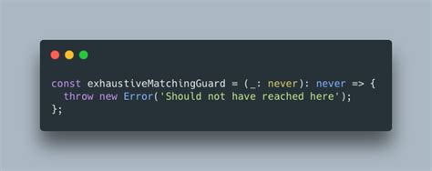 Type Safe And Exhaustive ‘switch Statements Aka Pattern Matching In