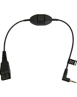 Jabra Quick Disconnect To Mm Jack Cord Push To Talk