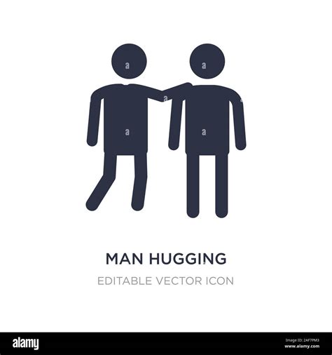 Man Hugging Icon On White Background Simple Element Illustration From People Concept Man
