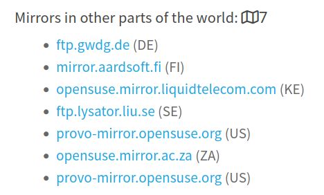各大国内的镜像源都没有镜像 https download opensuse org repositories 怎么办国内的 VPS 下载