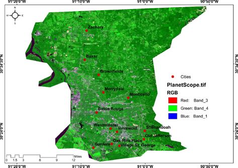 3 4 1 band combination of the planetscope image in arcmap download scientific diagram