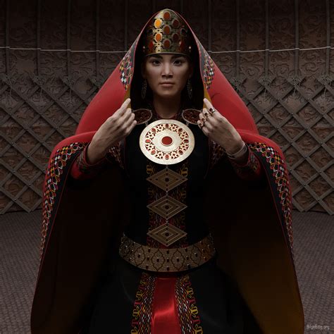 Artstation Pride Of The Oghuz The Turkmen Woman Wip