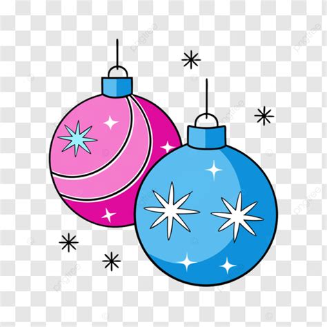 축제 겨울 환경에서 반짝이는 눈송이와 핑크 블루 크리스마스 장식품 벡터 크리스마스 휴가 행복하다 Png 일러스트 및 벡터 에 대한 무료 다운로드 Pngtree