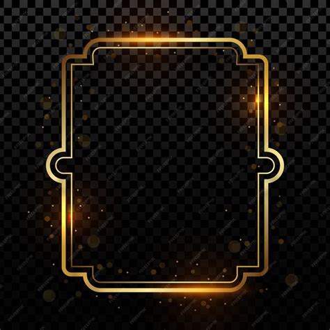 현실적인 골든 프레임 디자인 무료 벡터