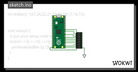 Barra Ledbien Wokwi Esp32 Stm32 Arduino Simulator