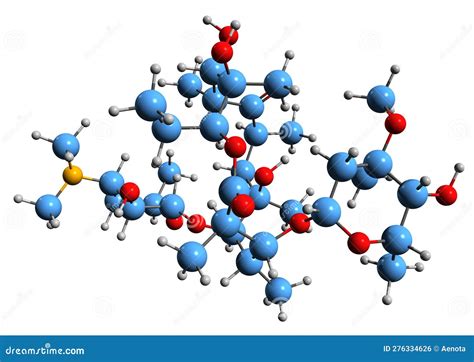Erythromycin Molecular Structure Isolated On White Stock Illustration 121131607