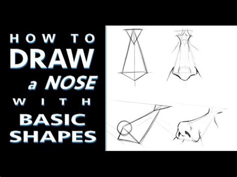 How To Draw A Nose Using Basic Shapes Tutorial YouTube