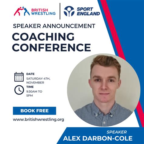 Speaker Announcement Alex Darbon Cole British Wrestling Coaching Conference British Wrestling