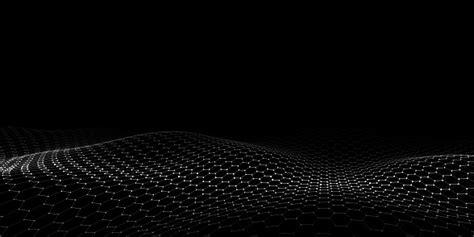 검은색 배경에 미래의 육각형 동적 물결 미래 지향적 인 벌집 개념입니다 디지털 기술 웹플로우 빅 데이터 시각화 벡터 그림입니다 검은색에 대한 스톡 벡터 아트 및 기타 이미지