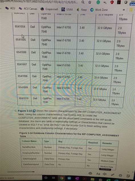 i need help with the chapter 3 access workbench