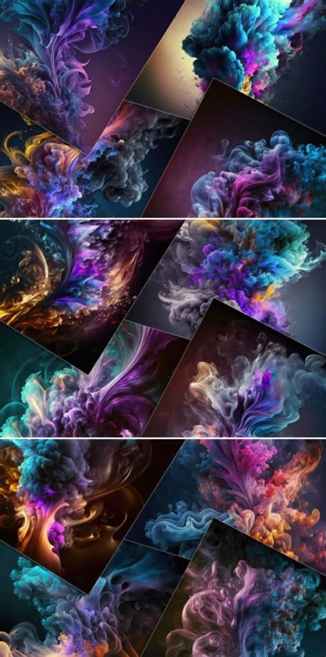 Artistic Smoke Colors Backgrounds Photoshopresource