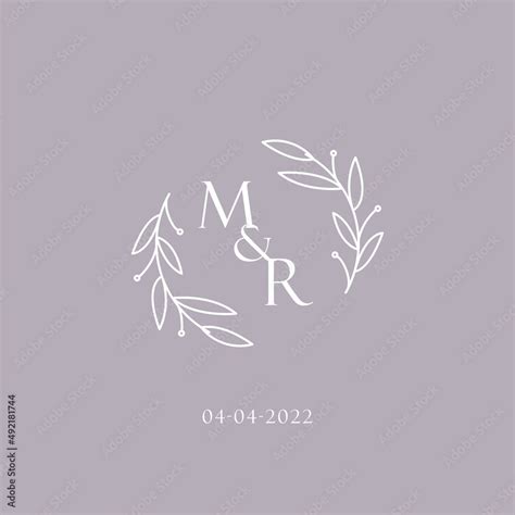 Initials Mr Wedding Monogram Logo Inspiration Stock Vector Adobe Stock