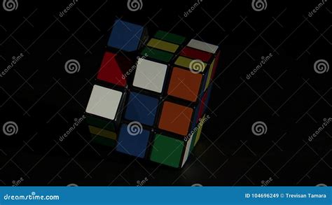Rubiks Cube Spinning Clockwise Stock Video Video Of Cart Action 104696249