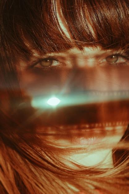 Premium Photo Digital Composite Portrait Of Woman With Camera Film