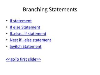 Control Flow Statements In Java Pptx Programming Languages Computing
