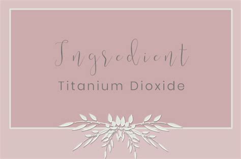 Titanium Dioxide Living Well Mama