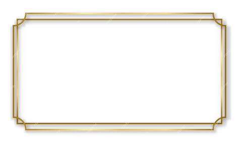 Premium Vector Gold Shiny Glowing Vintage Frame With Shadows Isolated