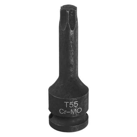 Uxcell T55 Torx Bit Socket 12 Drive 6 Point Torx Star Screwdriver Socket Adapter Cr Mo Steel
