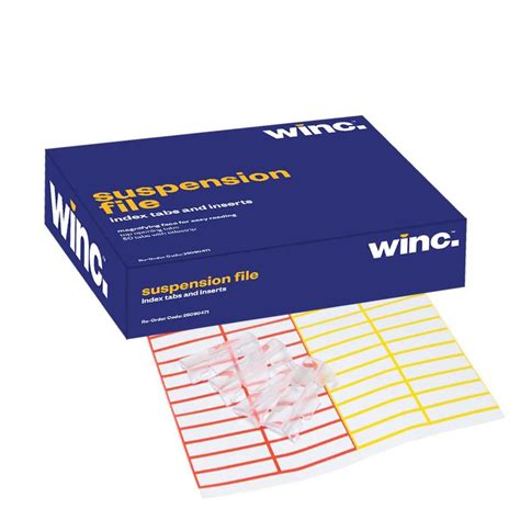 Winc Suspension File Indicator Tabs And Inserts Box 50 Winc