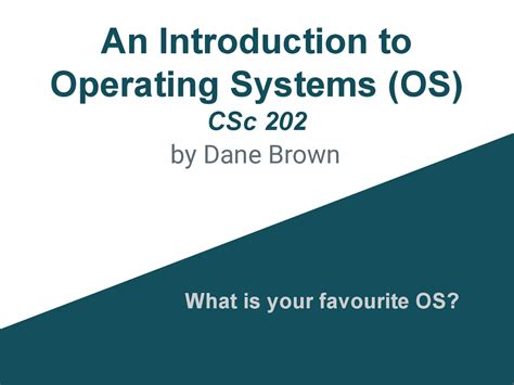 Introduction To Operating Systems Docsity
