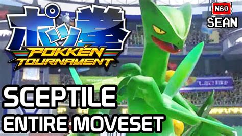 Pokken Tournament Sceptile Entire Moveset And Finisher Youtube