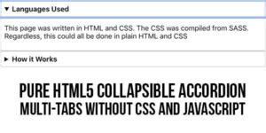 Pure Html Collapsible Accordion Multi Tabs Without Css And Javascript Exeideas Let S Your