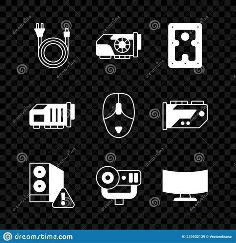 Set Electric Plug Video Graphic Card Hard Disk Drive Hdd Case Of Computer Web Camera