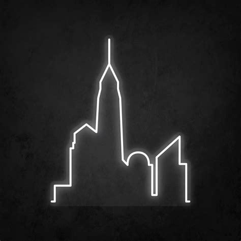 led neon sign city skyline combination type c self signs