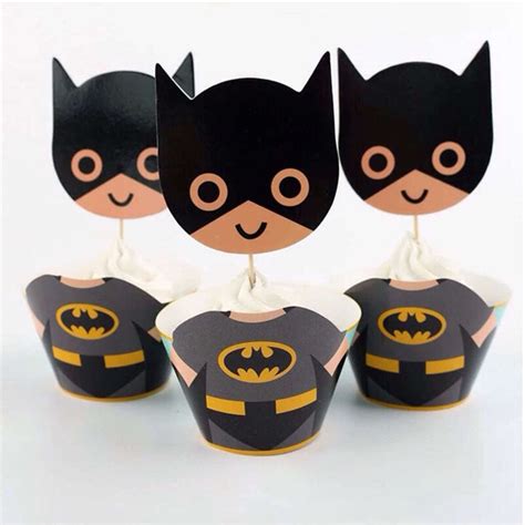 Batman Cupcake Wrapper And Topper Set Terryberri