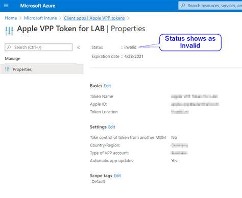 intune location based vpp token becomes invalid after a apple business