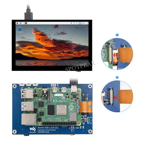 Raspberry Pi Inch DSI Display MIPI LCD C Capacitive TouchScreen X