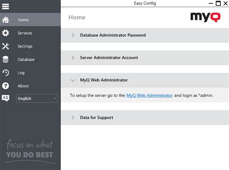 myq central server easy config