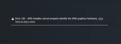 Error AMD Installer Cannot Properly Identify The AMD Graphics