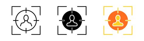 조준 설정 아이콘입니다 시력 광학 스나이퍼 조준 포인터 무기 군사 미래 광경 무기 타겟팅 포인터 조준 표시 선에 있는 벡터