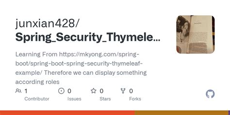 github junxian428 spring security thymeleaf login user admin learning from