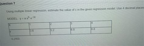 Answered Using Multiple Linear Regression … Bartleby